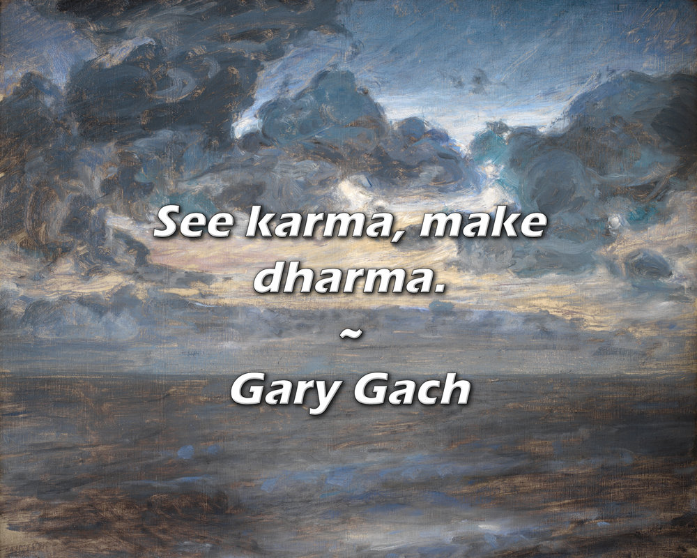 Astoria Grand Artsy Quote "See karma, make dharma." By Gary Gach Gallery Wrapped Canvas ...